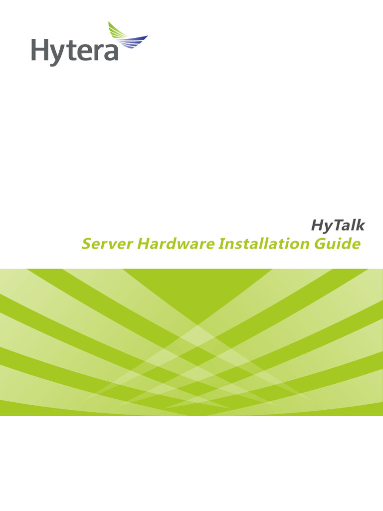 Hytera HyTalk Server Hardware Installation Guide V2.1.00 - Eng | PDF ...