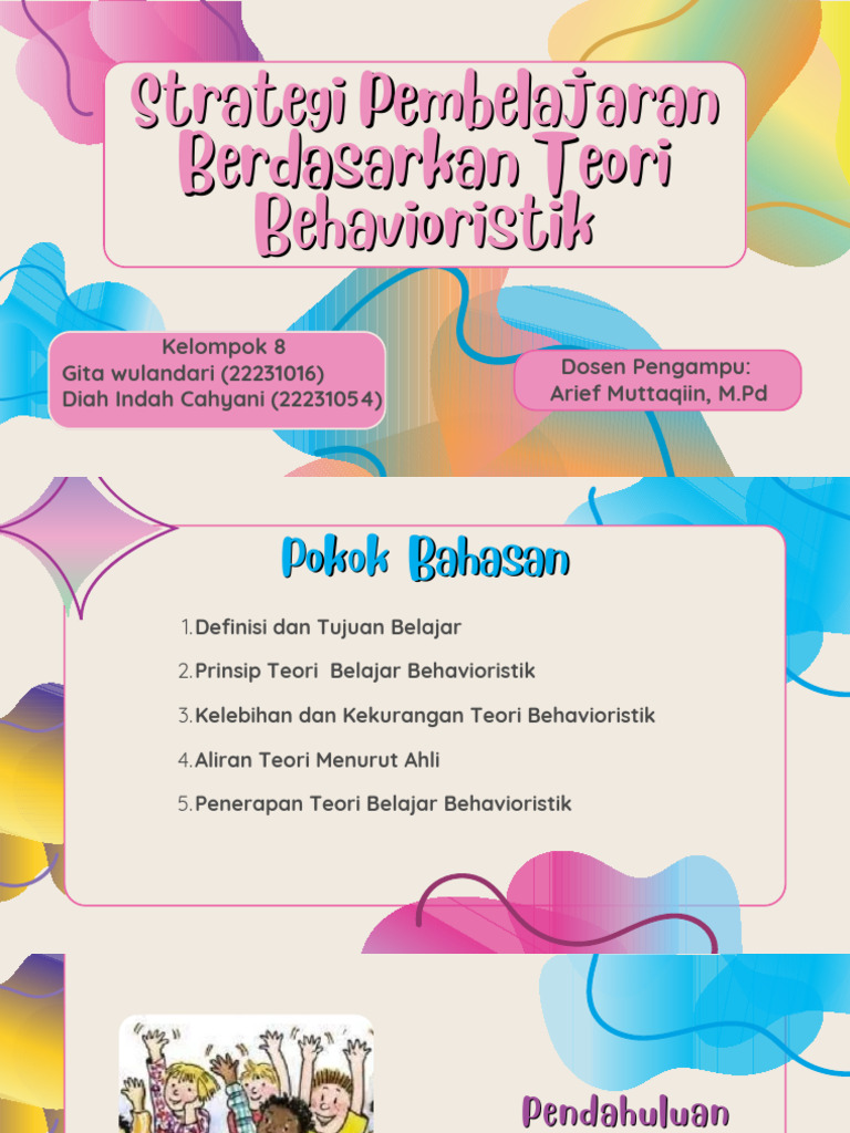SDPI - Teori Behaviorisme | PDF | Karier & Perkembangan