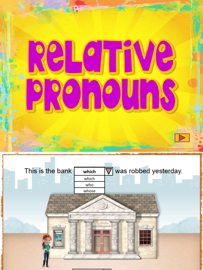 Relative Pronouns Game [Repaired] | PDF