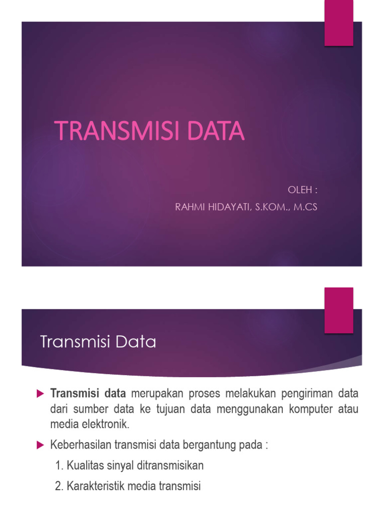 Materi 3 - Transmisi Data | PDF