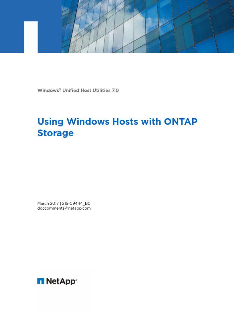 Using Windows Hosts With Data ONTAP Storage | PDF | Hyper V | Computer ...