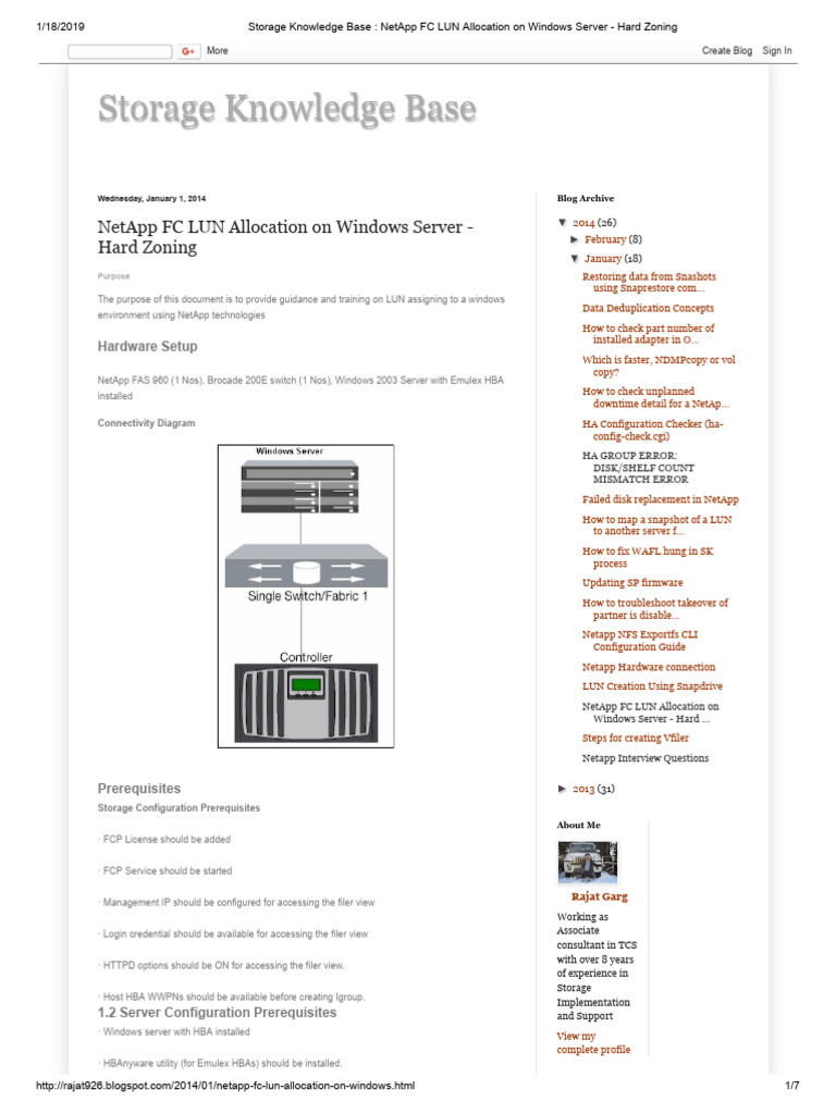 NetApp FC LUN Hard Zoning Guide | PDF | Computing | Computer Data