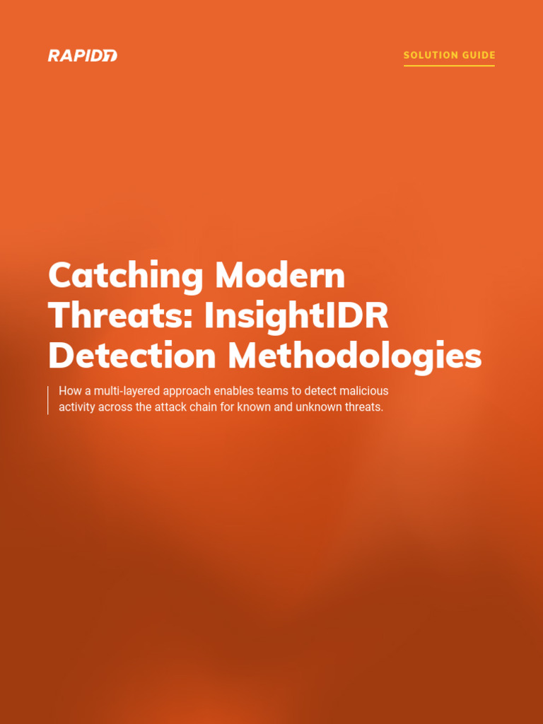 Solution Guide - InsightIDR Detection Methodologies | PDF | Security ...