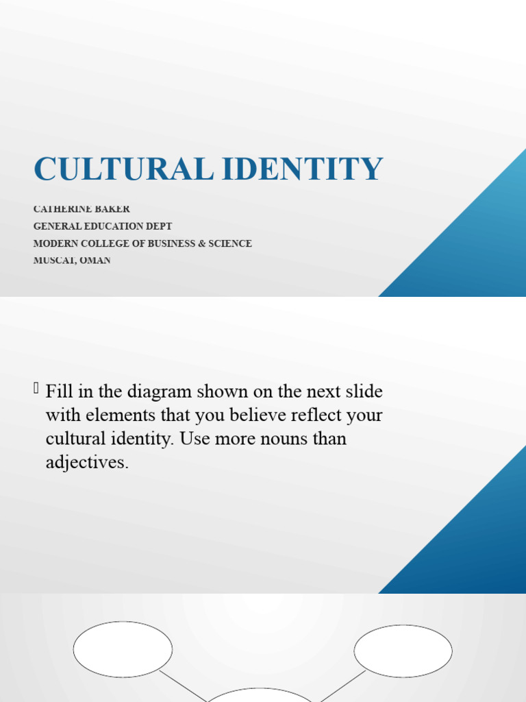Cultural Identity | PDF | Wellness | Science & Mathematics