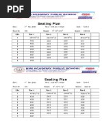 Sitting Plan 2023 - 24 | PDF