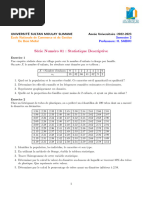 17 Exercices Avec Corrigés Statistique Descriptive S1 PDF | PDF ...