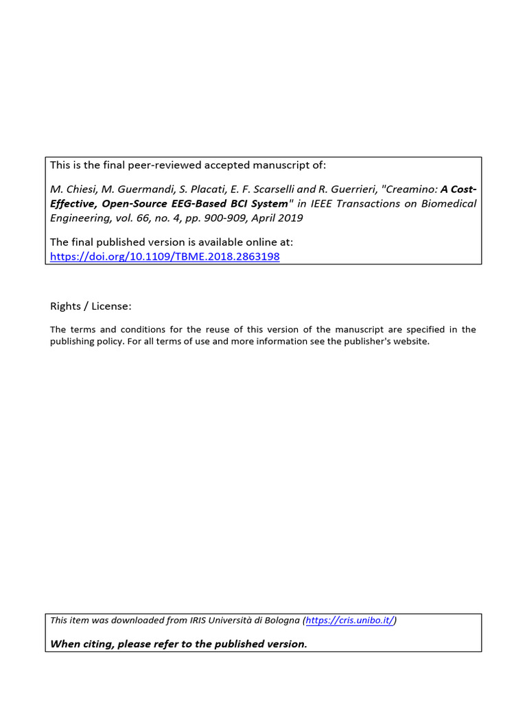 PP+Creamino A Cost-Effective Open-Source EEG-Based BCI System | PDF ...