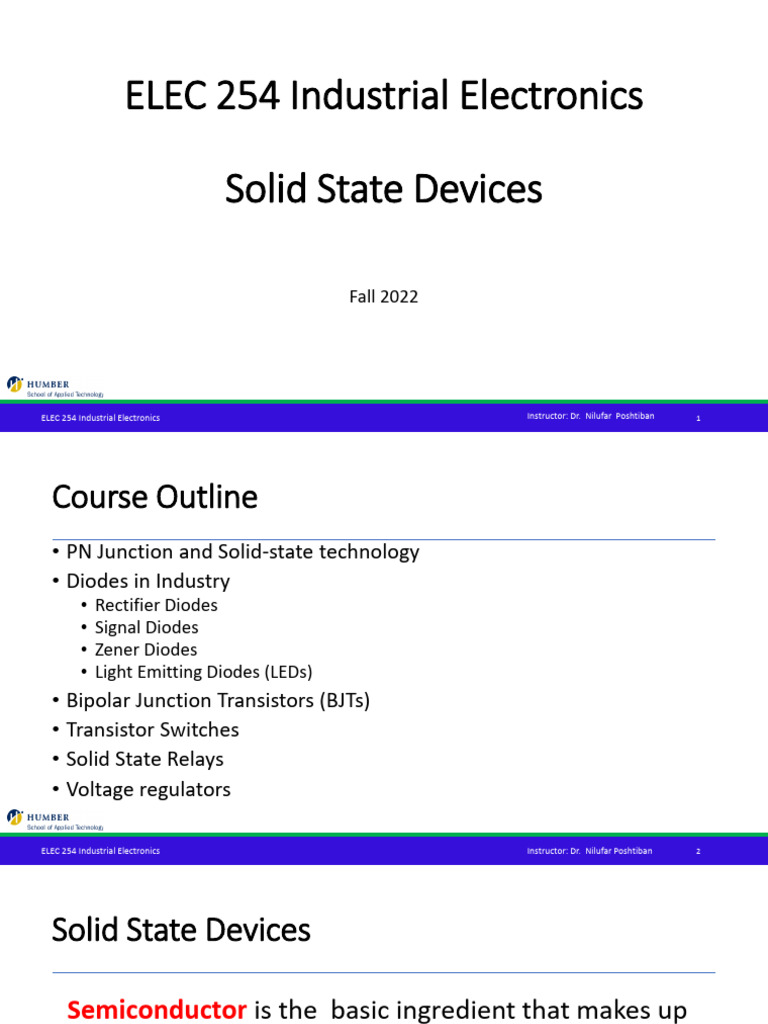Lecture 2 Solid State Devices | PDF | Diode | P–N Junction