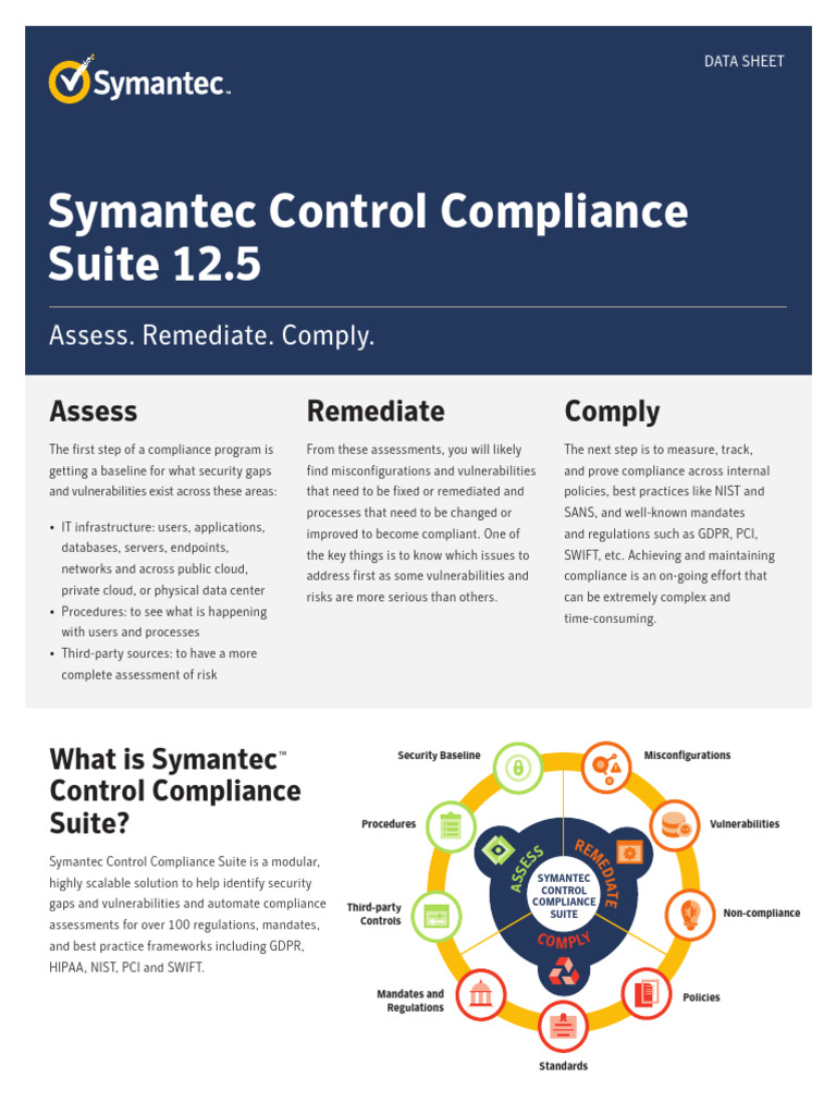 Symantec Control Compliance Suite 12.5 | PDF | Cloud Computing ...