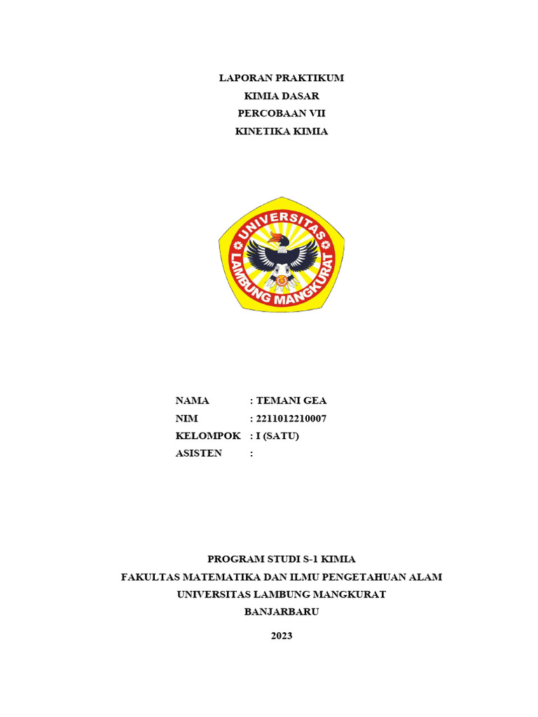 LAPORAN PRAKTIKUM Perc. VII | PDF