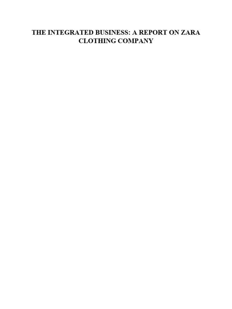 ZARA Integrated Business-1 - 034443 | PDF | Strategic Management ...