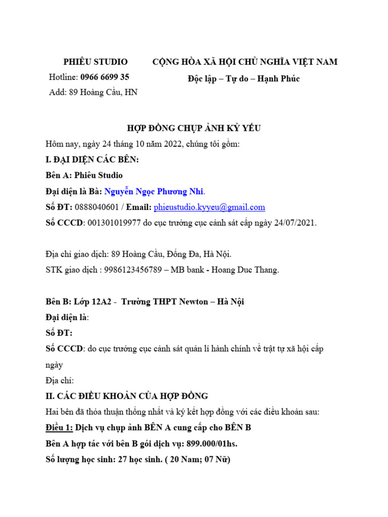 Phiêu Studio 12a2 THPT Newton | PDF