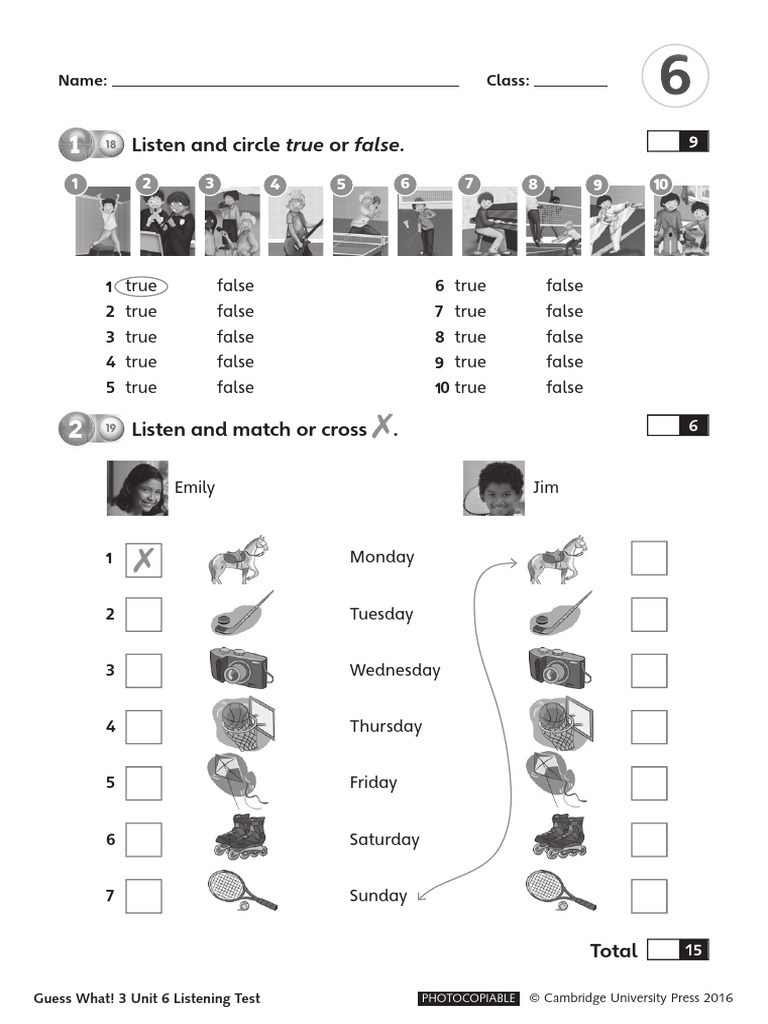 U6 - Unit - Test GUESS WHAT | PDF