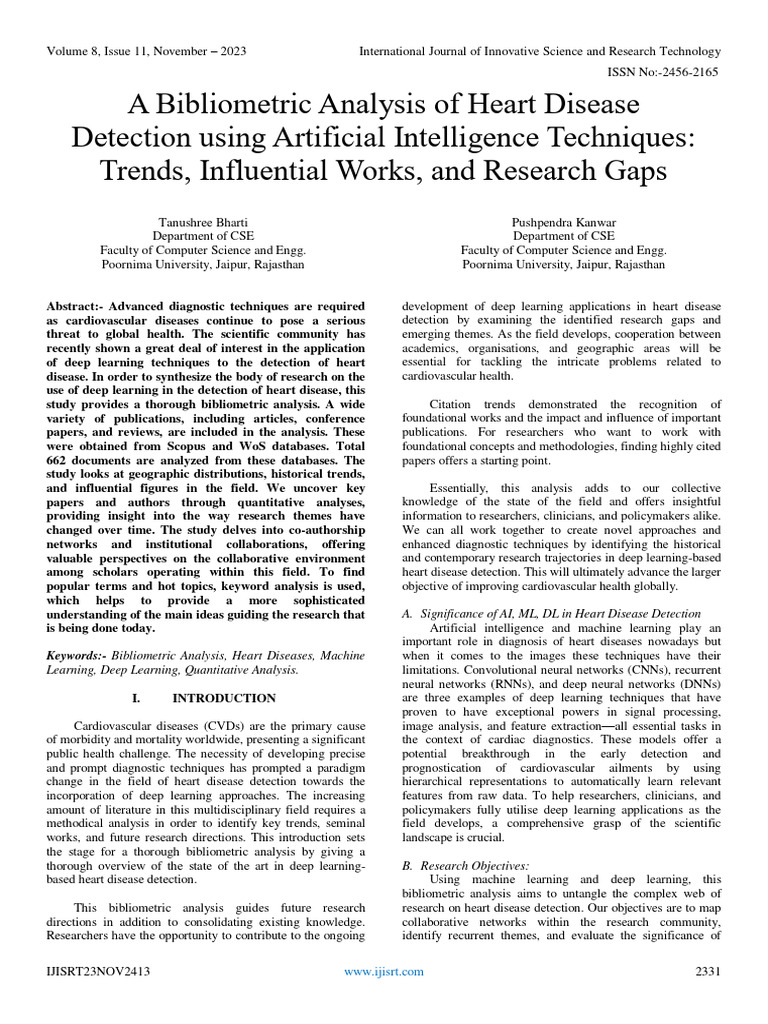 A Bibliometric Analysis of Heart Disease Detection Using Artificial ... A Bibliometric Analysis of Heart Disease Detection Using Artificial ...