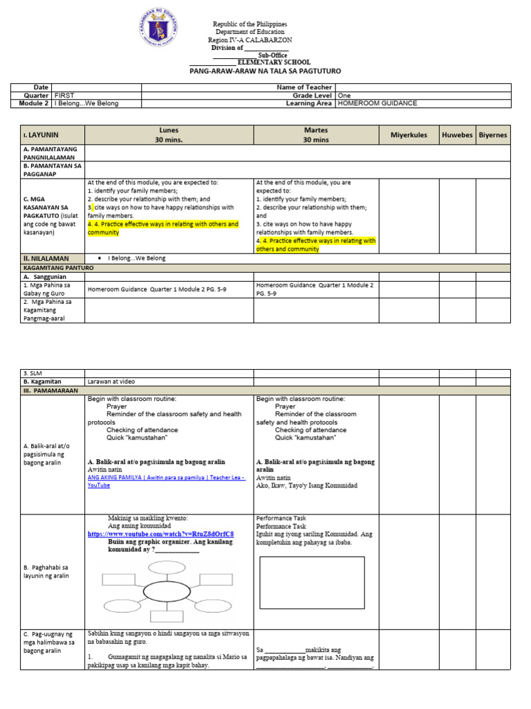 DLL MODULE 2 7th LESSON | PDF