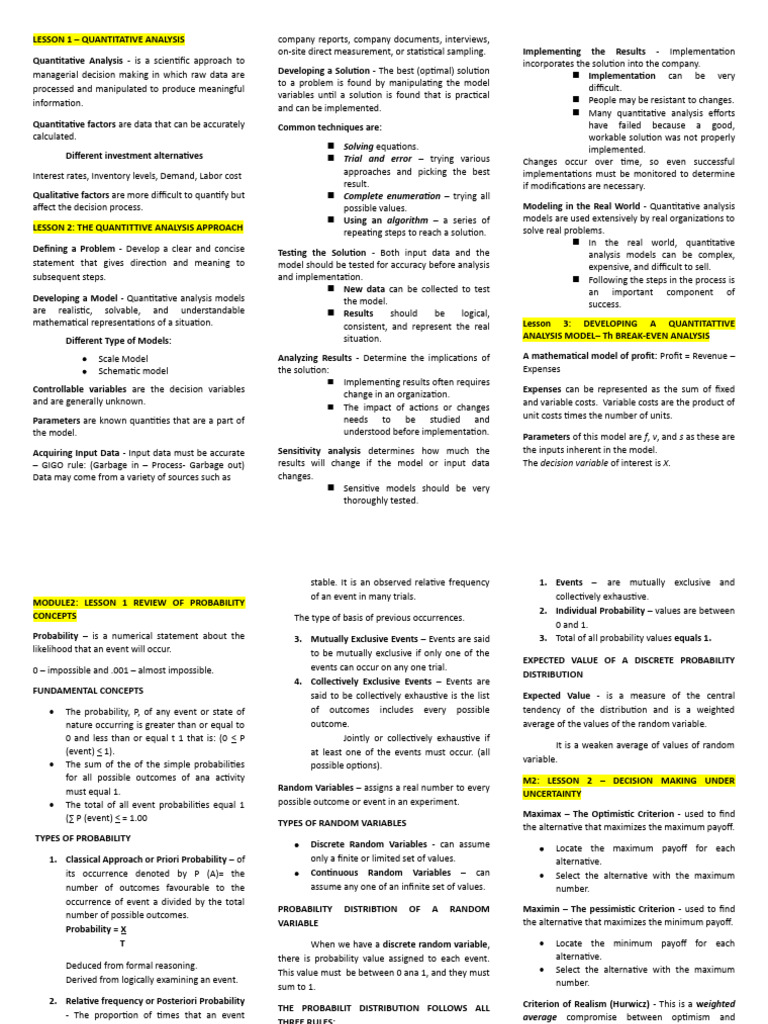 Quantitative Reviewer | PDF | Probability Distribution | Statistics