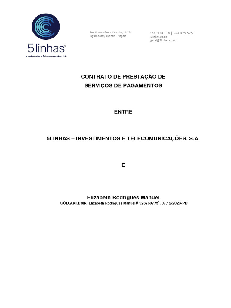 Contrato de Serviços AKI em Angola | PDF | Angola | Publicidade