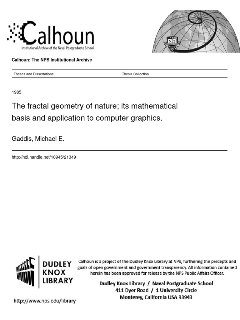 Fractal Geometry in Computer Graphics | PDF | Function (Mathematics) | Set (Mathematics)