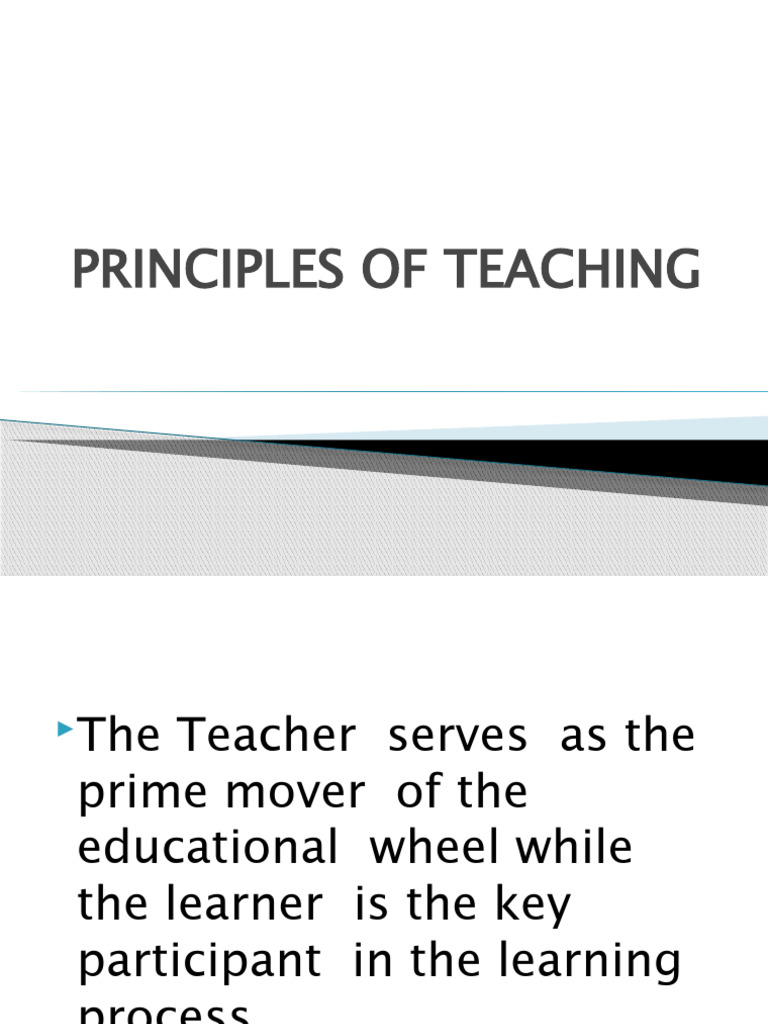 Principles of Teaching | PDF | Learning | Senses