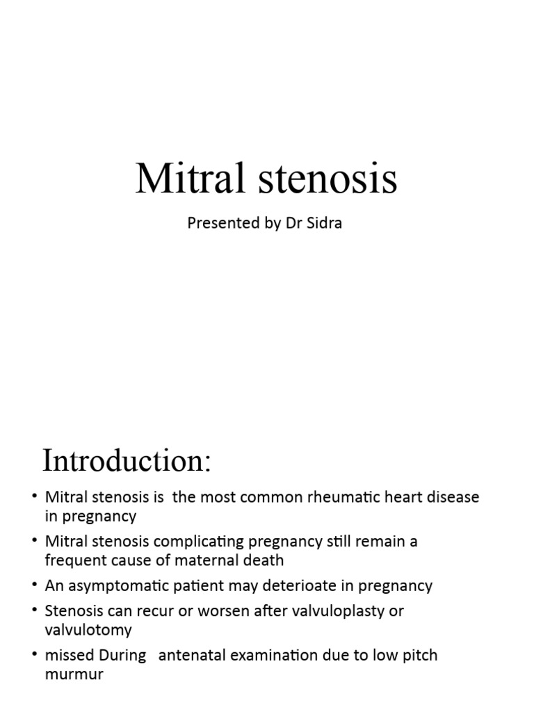 Mitral Stenosis | PDF | Heart | Medicine