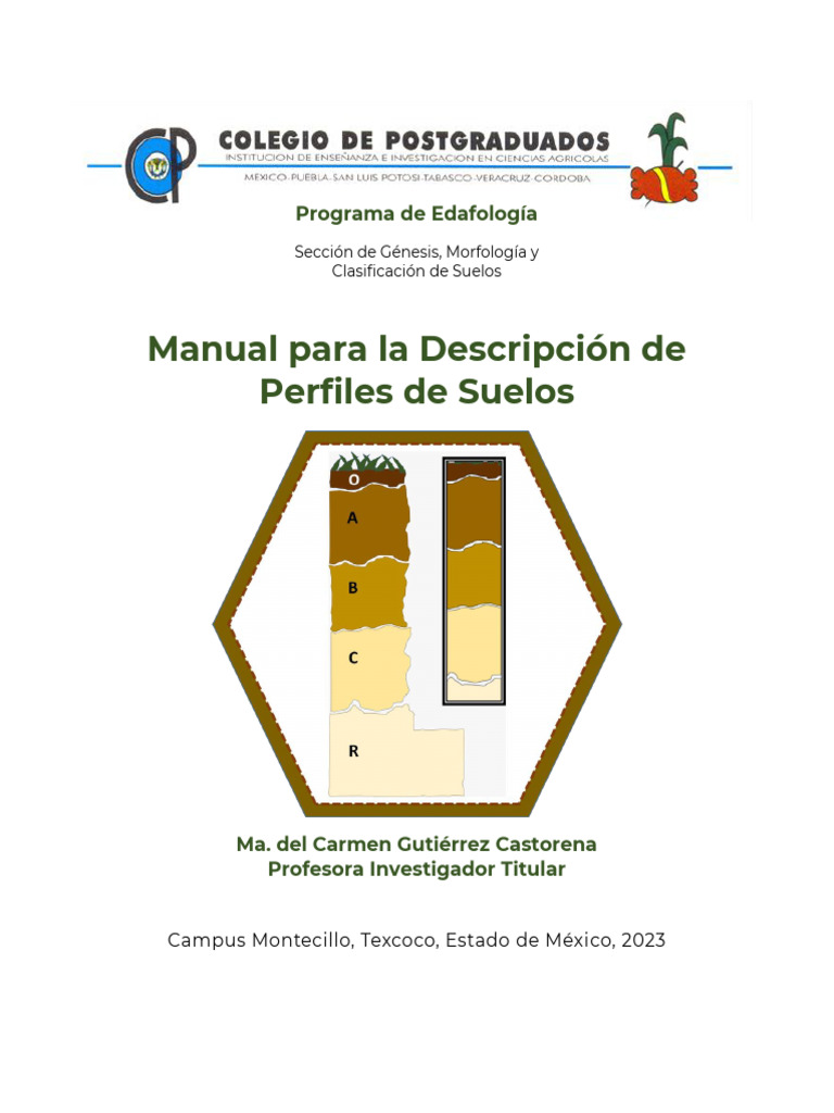 Manual para La Descripción de Perfiles de Suelos 2023 | PDF | Roca (geología) | Suelo