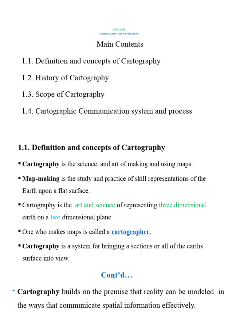 Map Reading Ppt Pdf Cartography Map