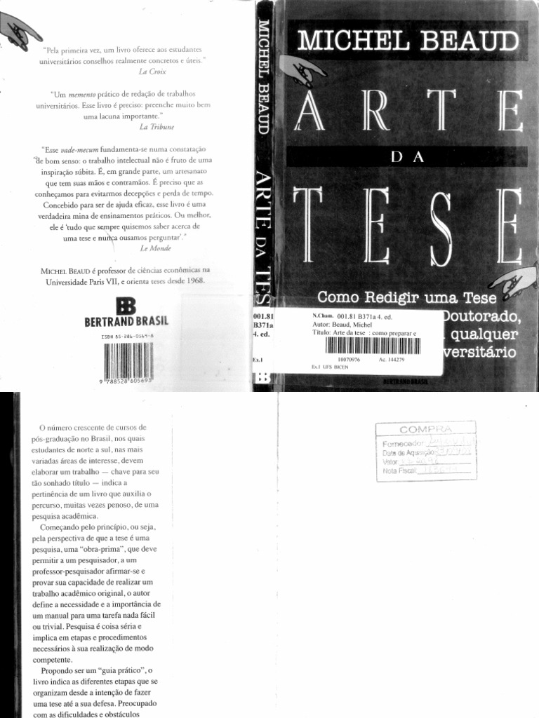 A Arte Da Tese by Michel Beaud | PDF