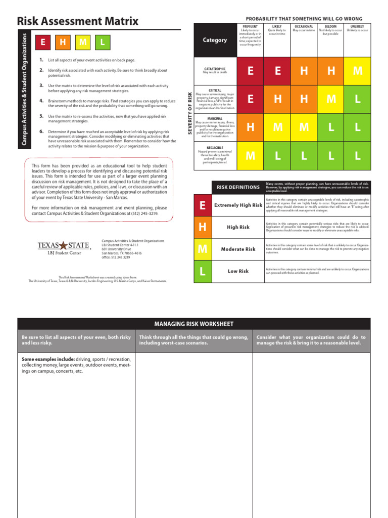 Risk Assessment Matrix | PDF | Risk | Risk Management