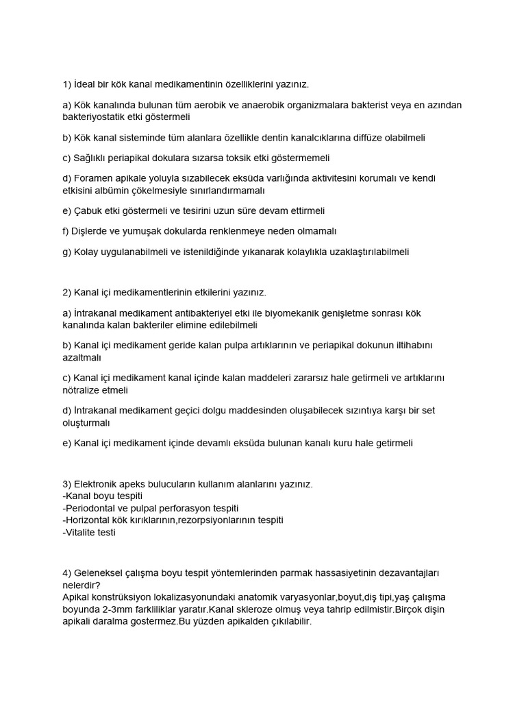 Endo Soru-Cevap | PDF