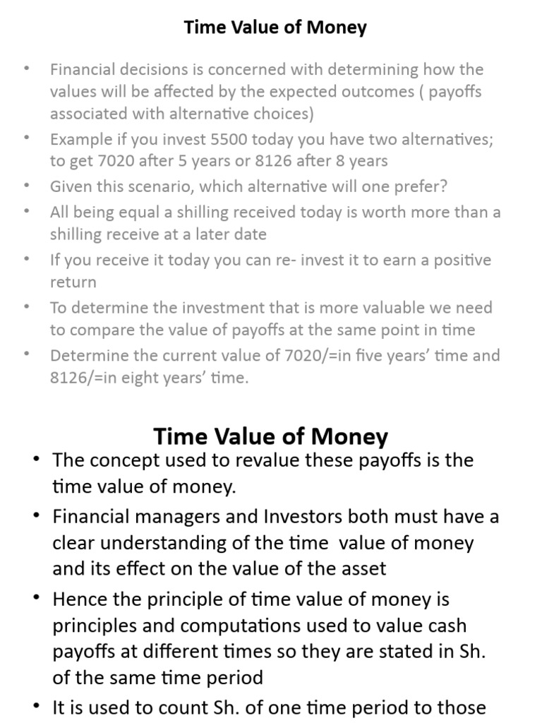 Time Value of Money | PDF | Present Value | Time Value Of Money