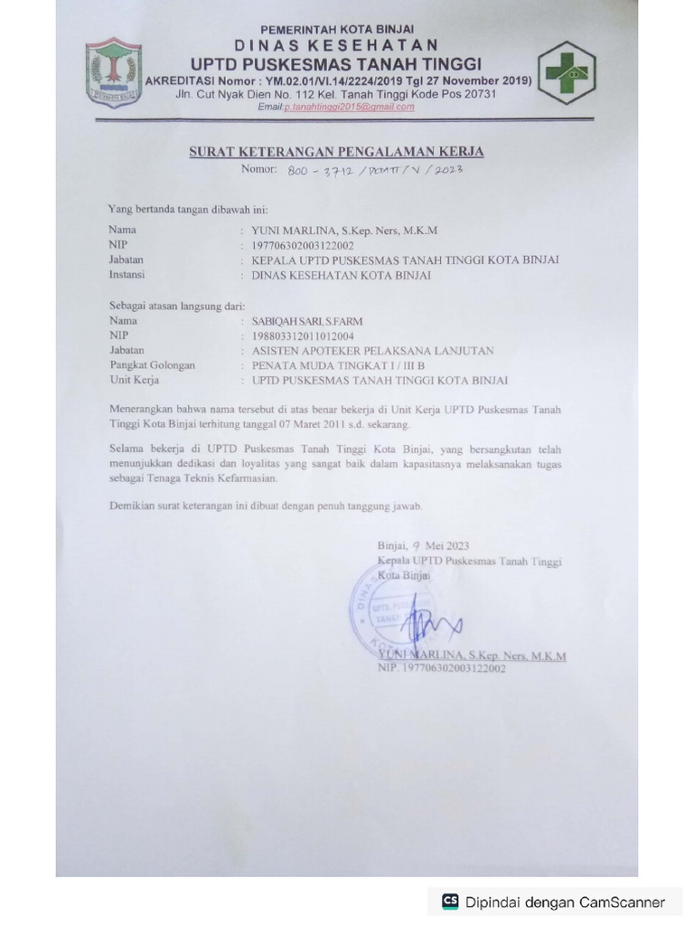 Surat Pengalaman KRJ | PDF