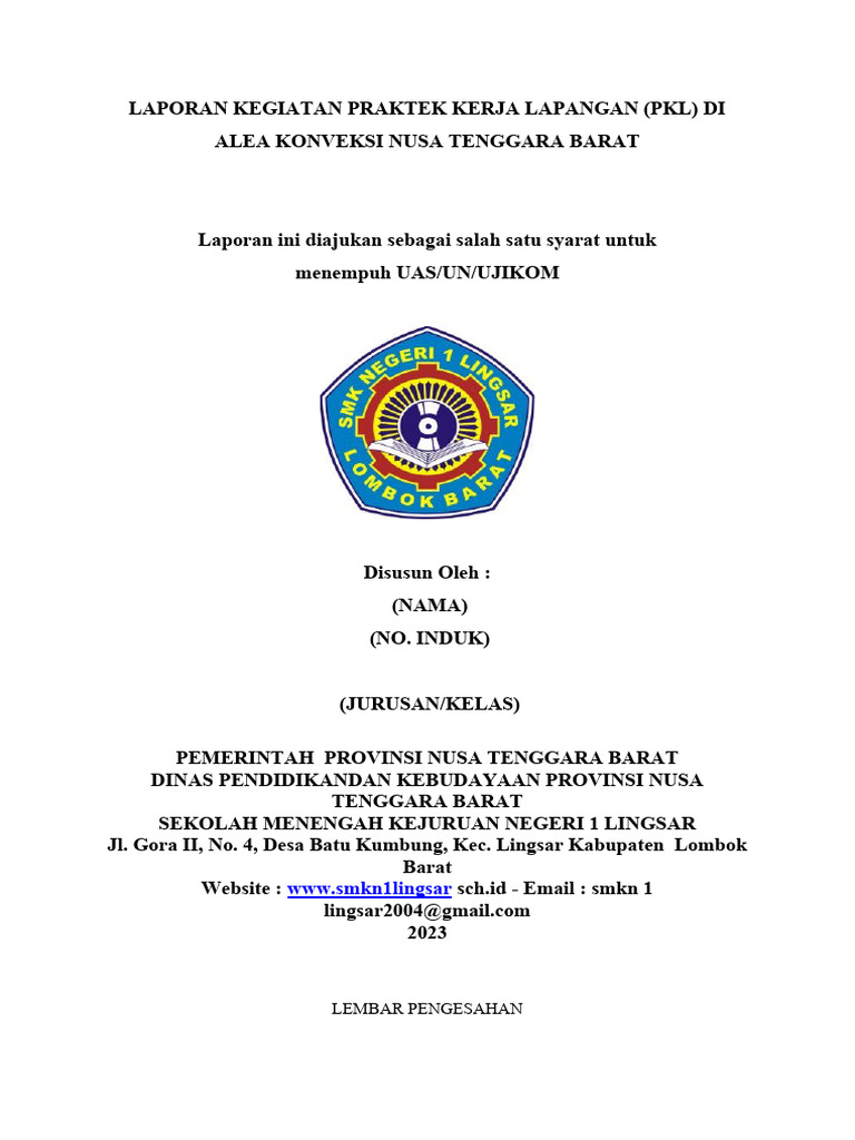 Laporan Kegiatan Praktek Kerja Lapangan | PDF