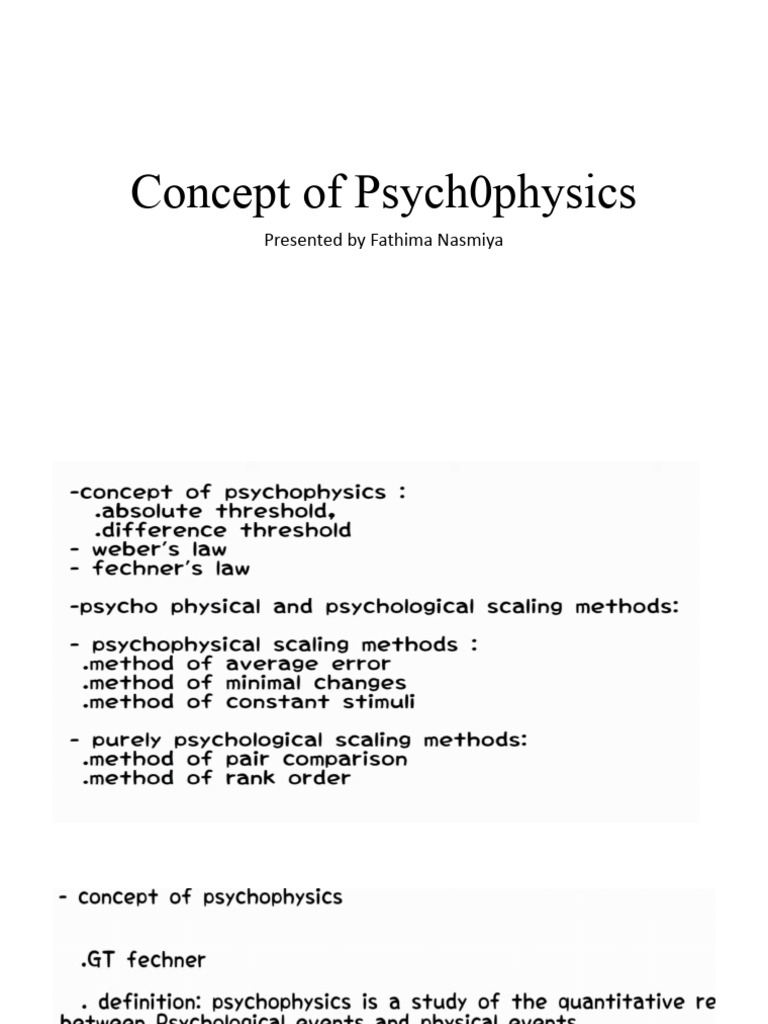 Psychophysics | PDF