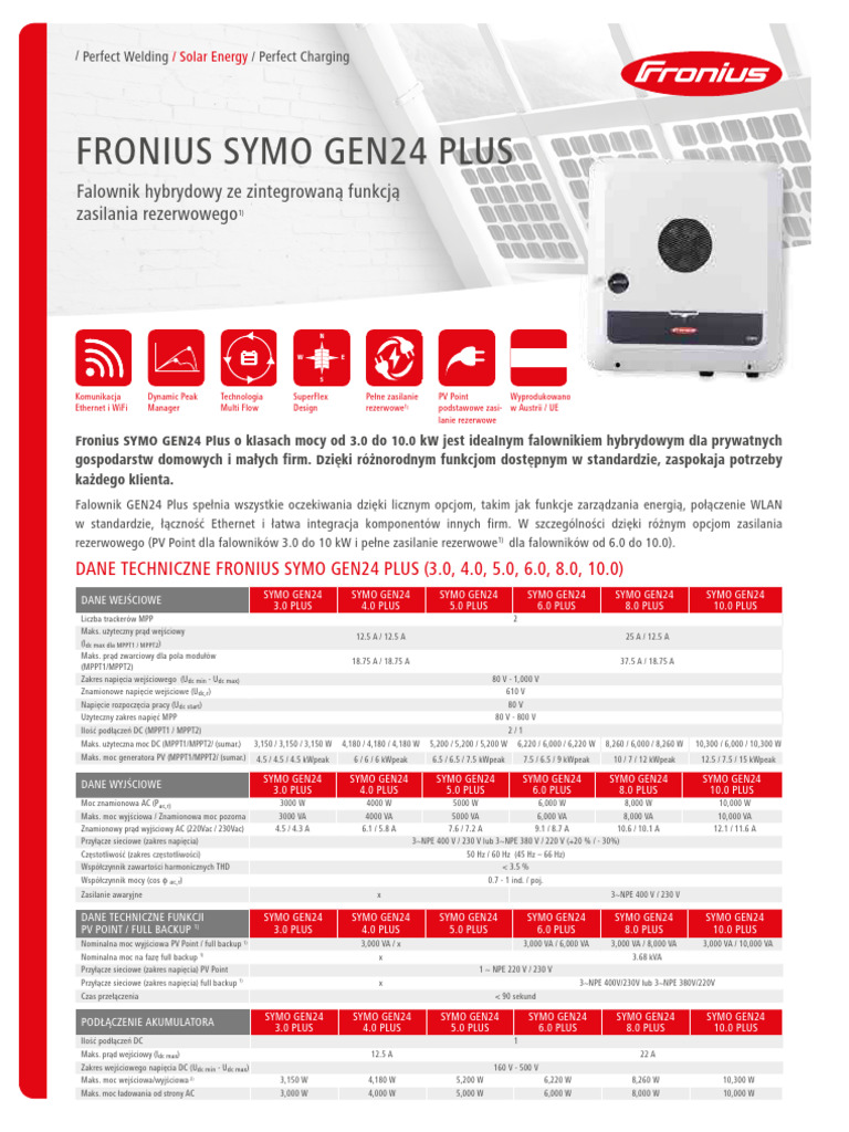 Fronius Hybryda 3-10kW | PDF