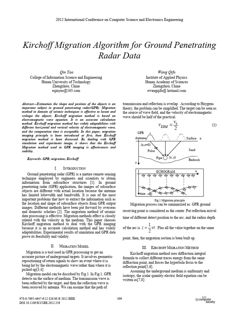 Gpr Kirchoff Migration Pdf
