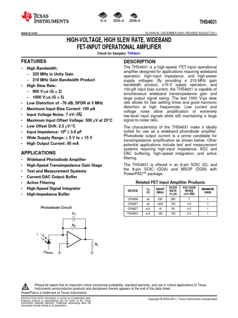 Ths 4631 | PDF | Amplifier | Electromagnetism