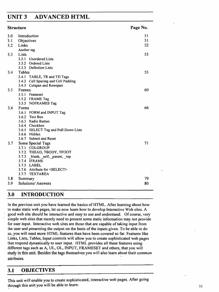 Unit 3 | PDF | Html Element | Software Engineering