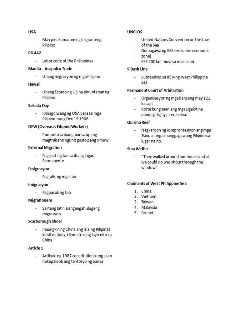AP Reviewer Lesson 1 2 2nd Quarter | PDF