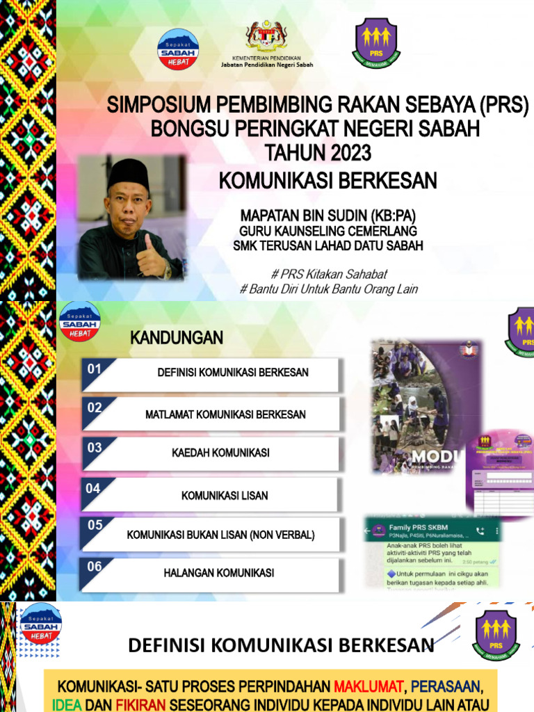 Komunikasi Berkesan Kursus Komunikasi Berkesan PRS Bongsu Sekolah ...