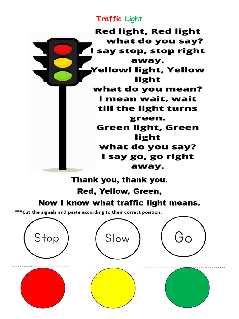 Traffic Light Rhymes | PDF