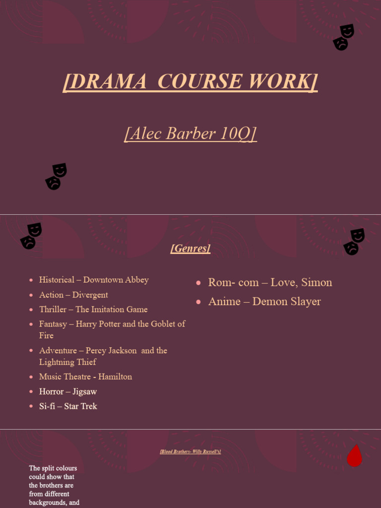 Drama Course Work | PDF | General Fiction