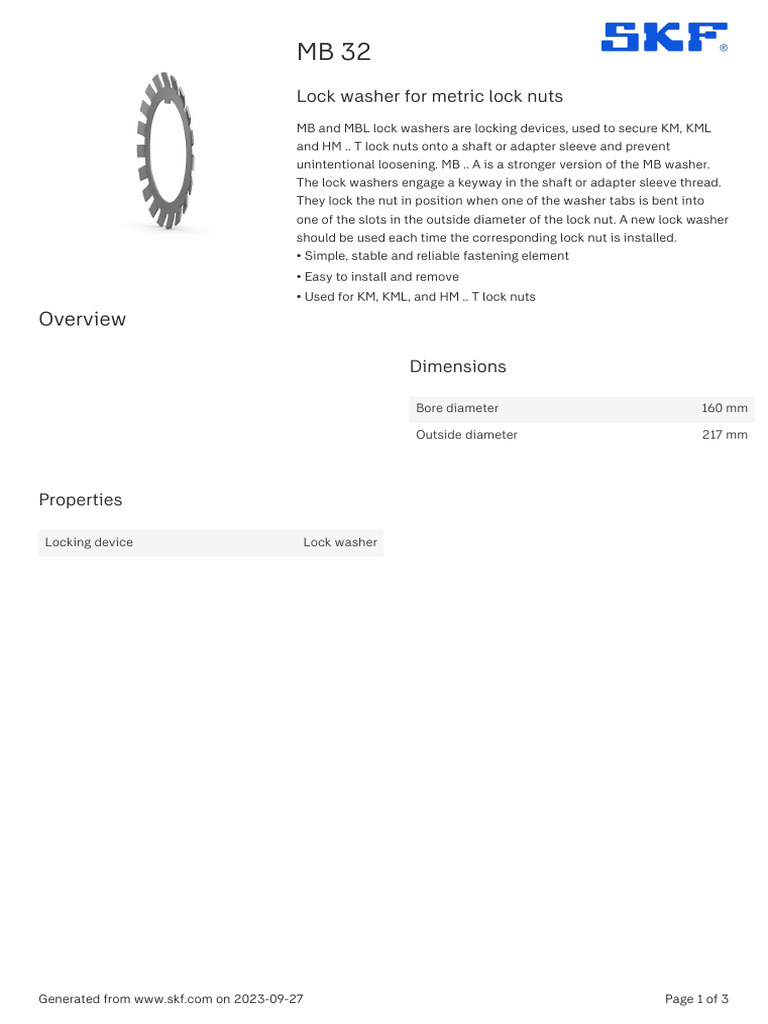 SKF MB 32 Specification | PDF | License | Application Software