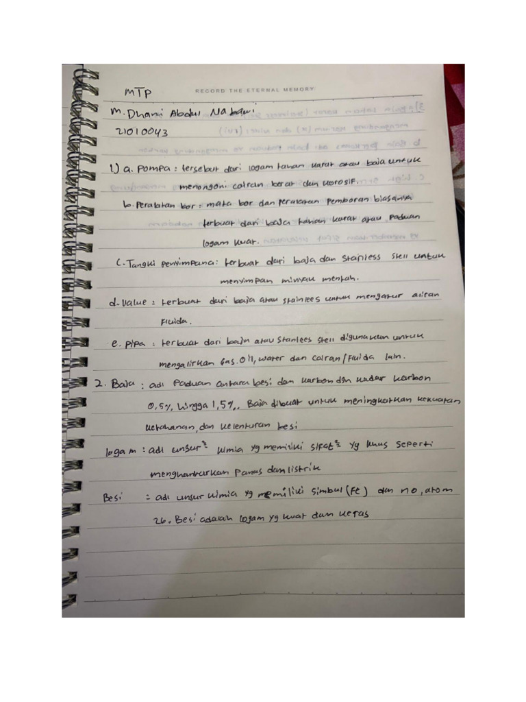 M Dhani 21010043 MTP | PDF