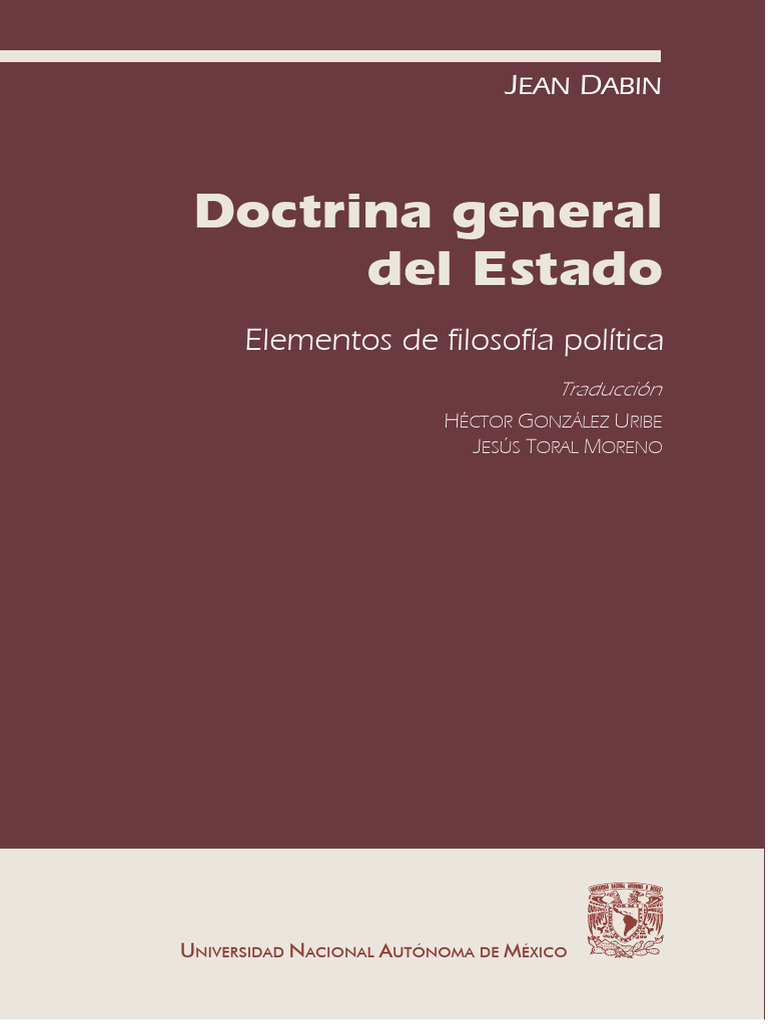 Doctrina del Estado y Filosofía Política | PDF | Estado (política ...