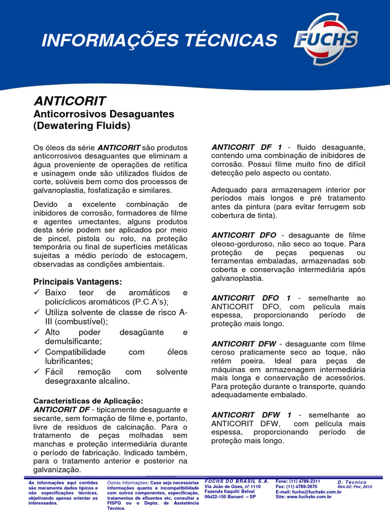 Anticorit DF Line - It | PDF | Química | Ciências Físicas