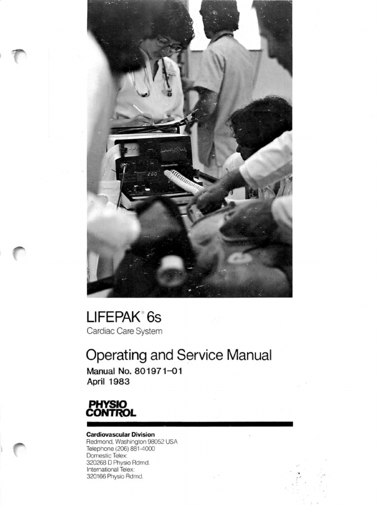Physio Control Lifepak 6s Defibrillator - Service and User Manual | PDF