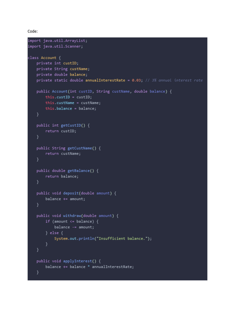Astitwo Java Code | PDF | Computer Programming | Software Engineering