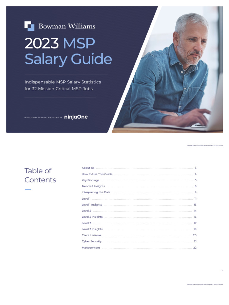 MSP Salary Guide 2023 | PDF | Cost Of Living | Chart