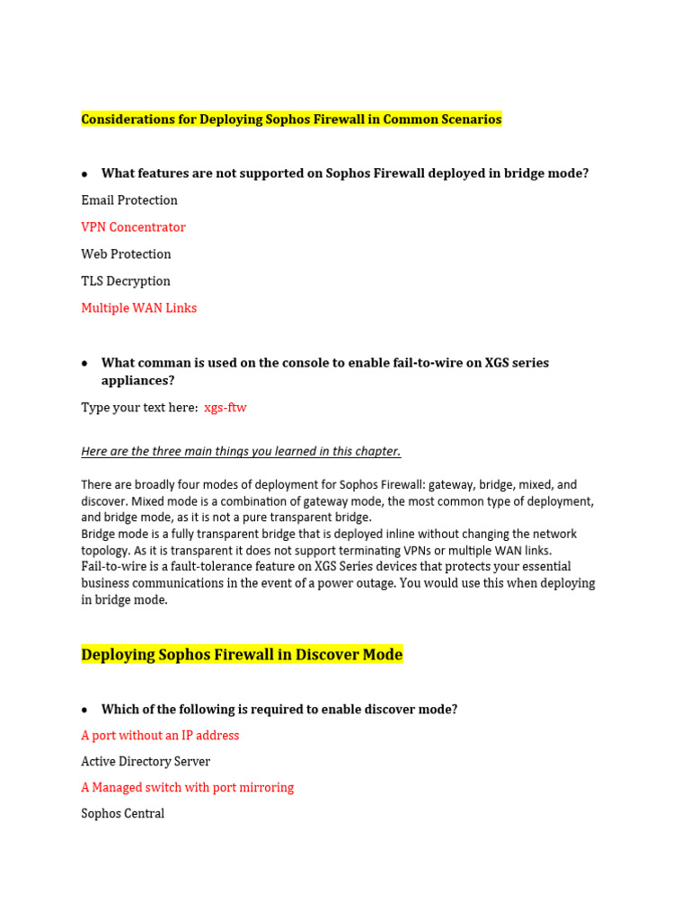 Sophos - Considerations For Deploying Sophos Firewall in Common Scenarios | PDF | Virtual ...
