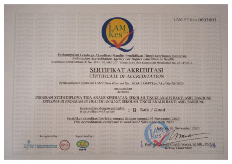 Sertifikat Akreditasi d3 New | PDF